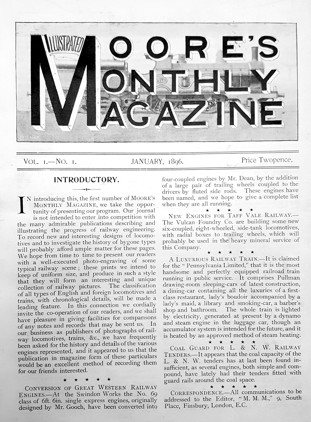 Locomotive Magazine 1896