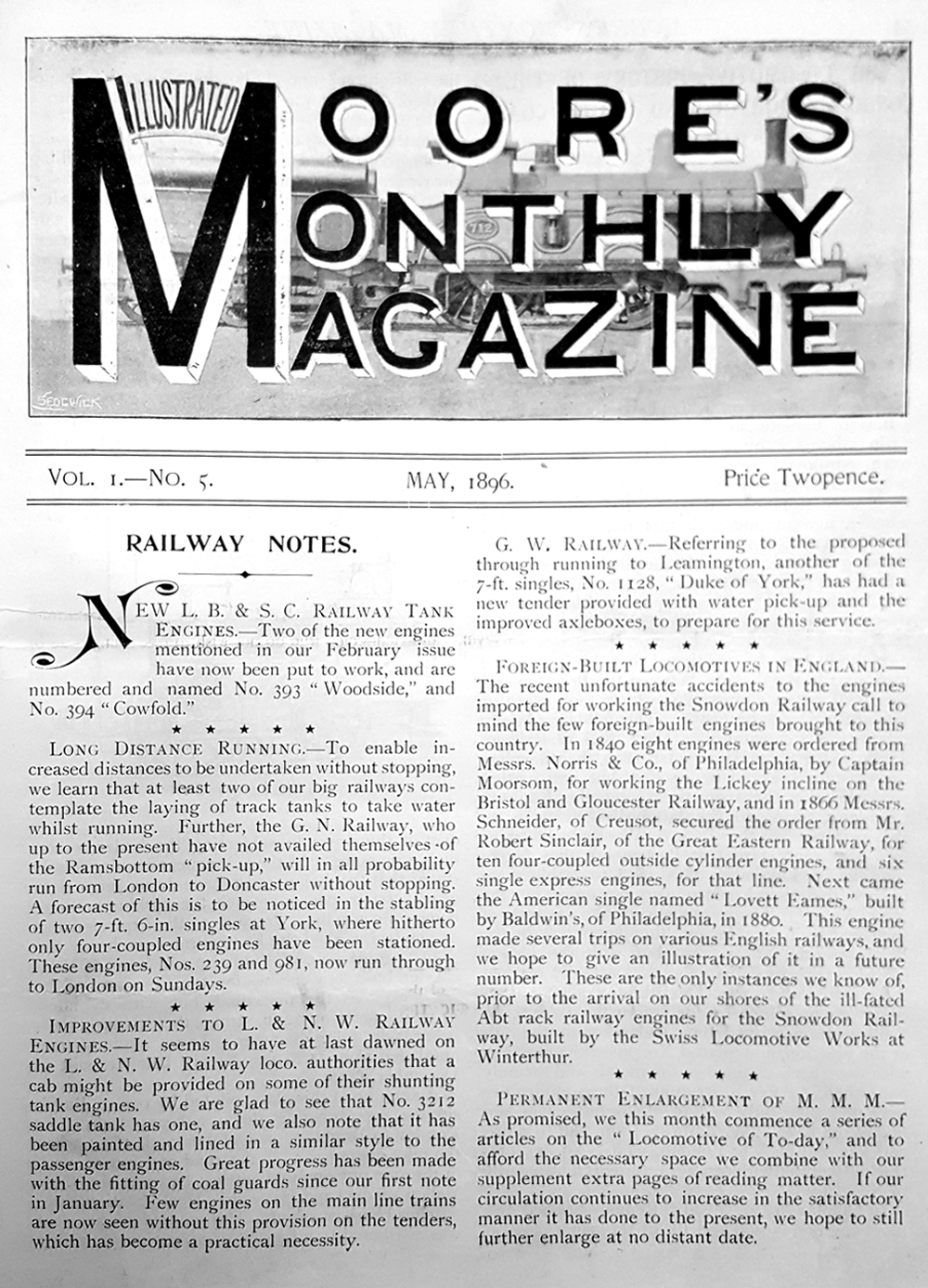 Locomotive Magazine 1896